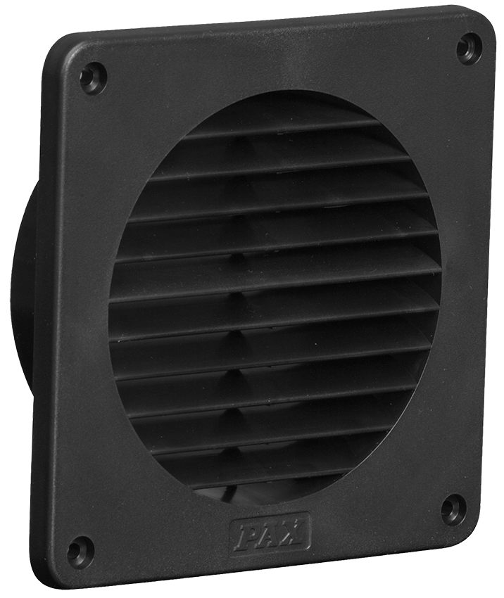 Pax Calima og Passad tilbehør: Ytterveggsgitter Ø100mm sort – Wimpel ...